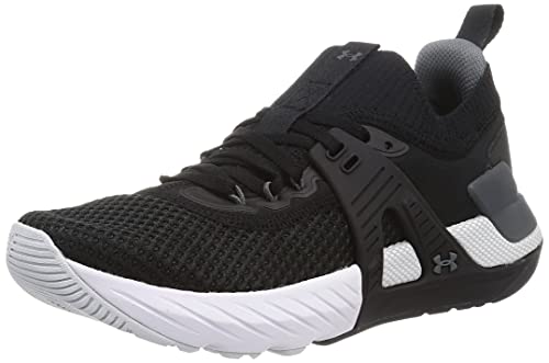 Under Armour Men's Project Rock 4 Training Shoe (10.5, Black/White, Numeric_10_Point_5)