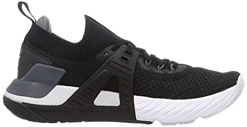 Under Armour Men's Project Rock 4 Training Shoe (10.5, Black/White, Numeric_10_Point_5)