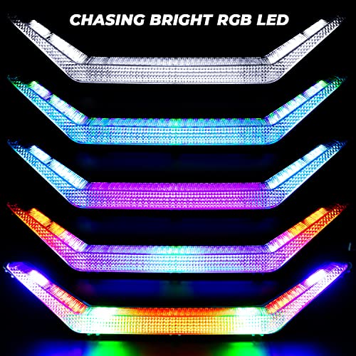 omotor RGB Flowing Turn Signal Light, Front Accent Light LED Center Grill Fang Light Compatible with 2020 - 2023 Polaris RZR PRO XP / 4 PRO R Turbo R RZR PRO XP Light