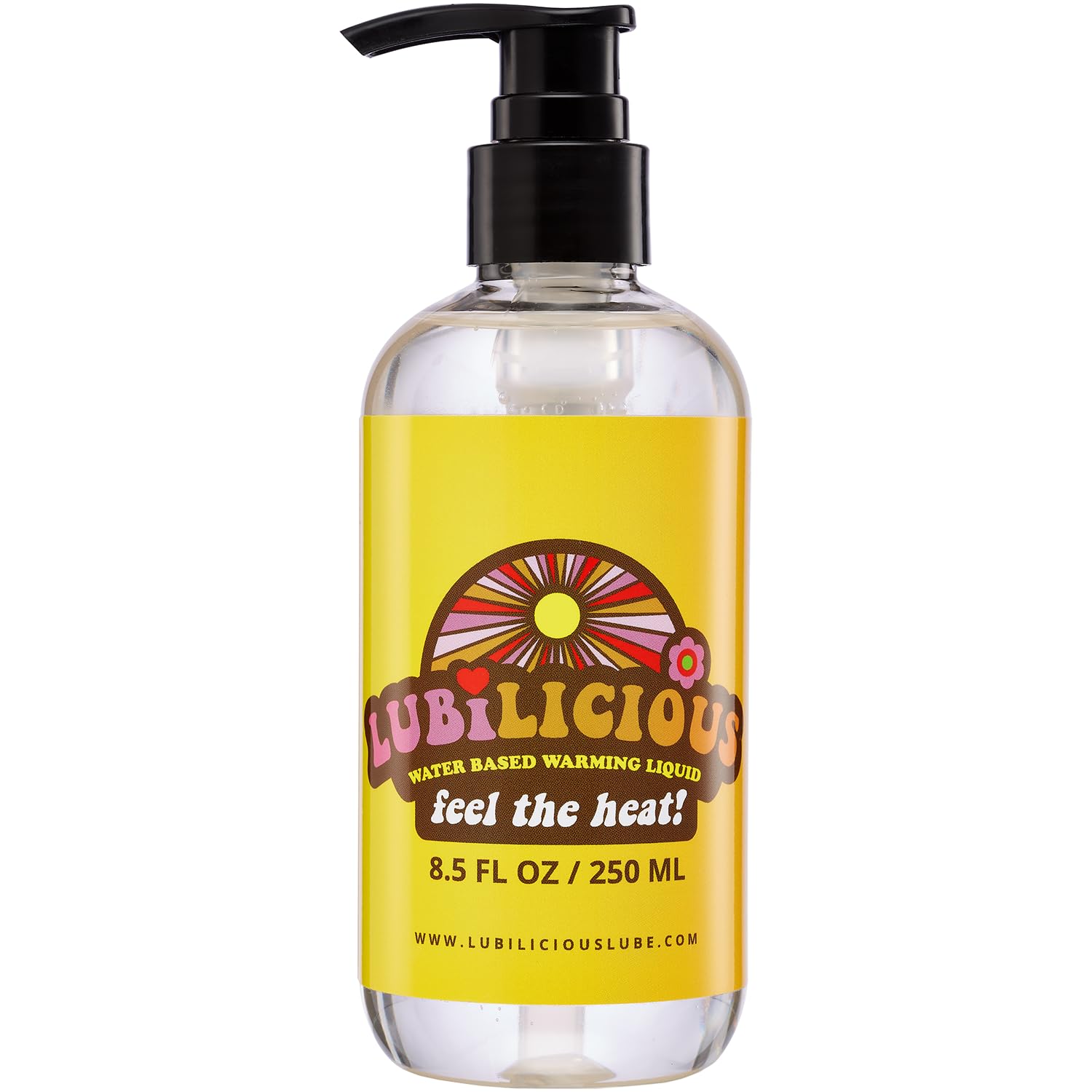 LUBILICIOUS PERSONAL WATER BASED LUBRICANT Warming Lube Pump Top 8.5 oz - Water Based Lubricant for Gentle Warming Lubrification - Trusted Lubricants for Privacy