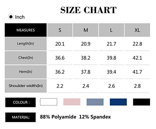 Dragon Fit Women Sleeveless Yoga Tops Workout Cool T-Shirt Running Short Tank Crop Tops (Blue, Large)