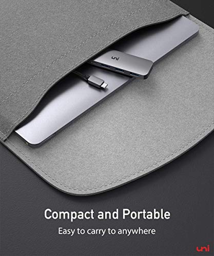 USB C to USB Hub with 100W PD, uni (Slim& Aluminum& Nylon) USB Type C to USB Adapter with Hight Speed 3*USB 3.0, USB-C Power Delivery, Thunderbolt 3 Compatible with MacBook Pro, XPS, Pixelbook