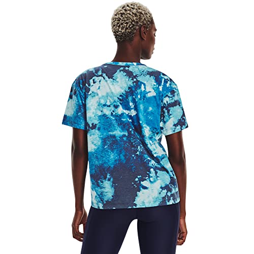 Under Armour Women's Standard Move Your Body Print Short Sleeve T-Shirt, (469) Fuse Teal / / Afterglow, X-Large