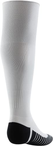 Under Armour Adult Soccer Over-The-Calf Socks, 1-Pair , White/Black/Black , Medium