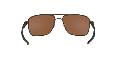 Oakley Men's OO6038 Gauge 6 Titanium Square Sunglasses, Pewter/Prizm Tungsten, 57 mm