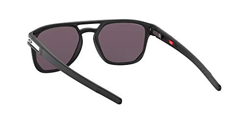 Oakley Men's OO9436 Latch Beta Square Sunglasses, Matte Black/Prizm Grey, 54 mm