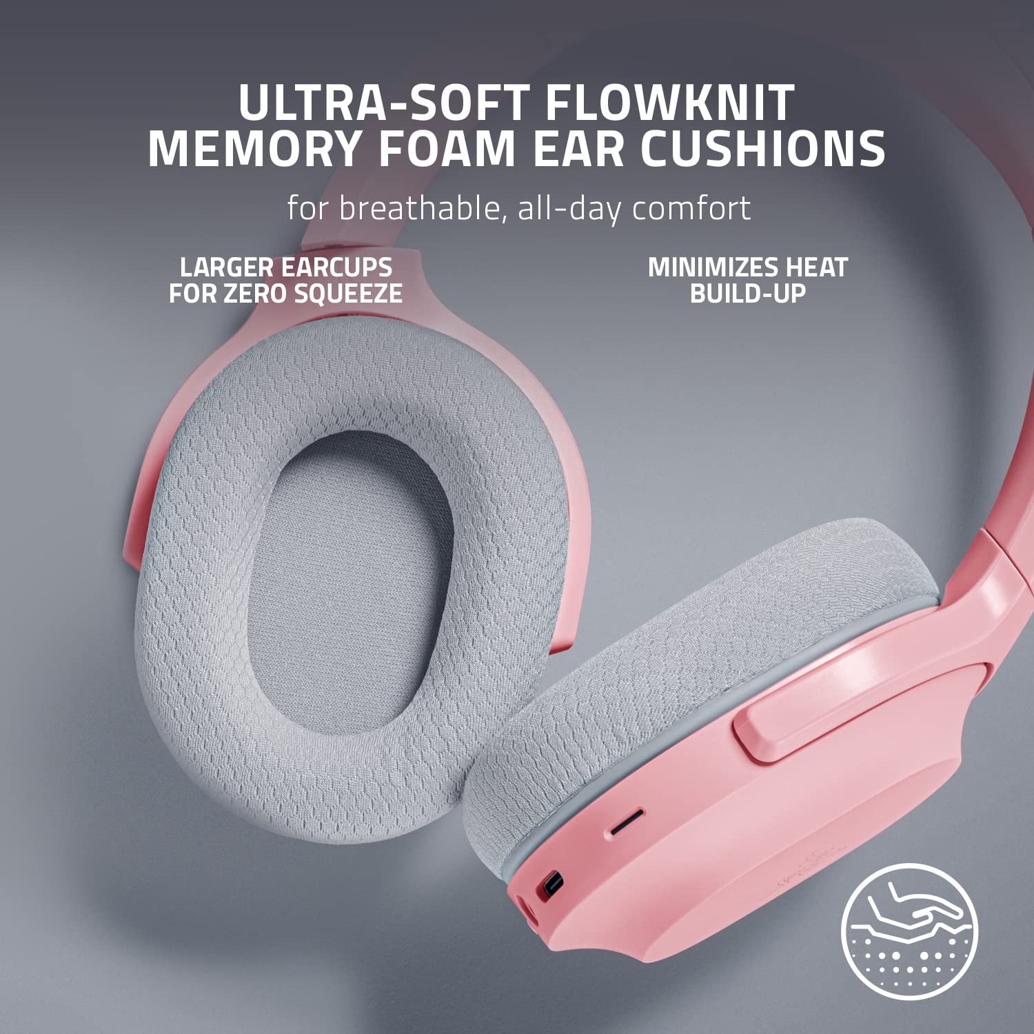 Razer Barracuda Wireless Gaming & Mobile Headset (PC, PlayStation, Switch, Android, iOS): 2.4GHz Wireless + Bluetooth - Integrated Noise-Cancelling Mic - 50mm Drivers - 40 Hr Battery - Quartz Pink