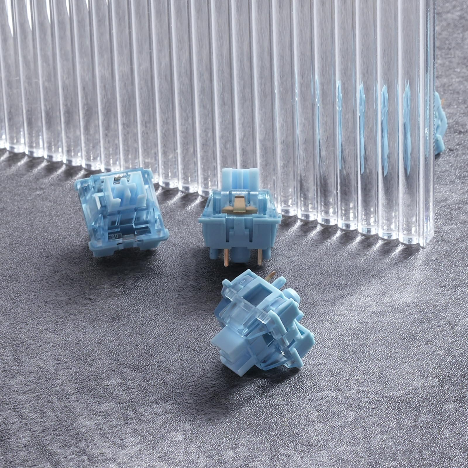 Akko V3 Creamy Blue Pro Keyboard Switch with Dustproof Stem for Mechanical Gaming Keyboard, 5-Pin 45gf Pre Lubed Tactile Key Switches (45pcs)