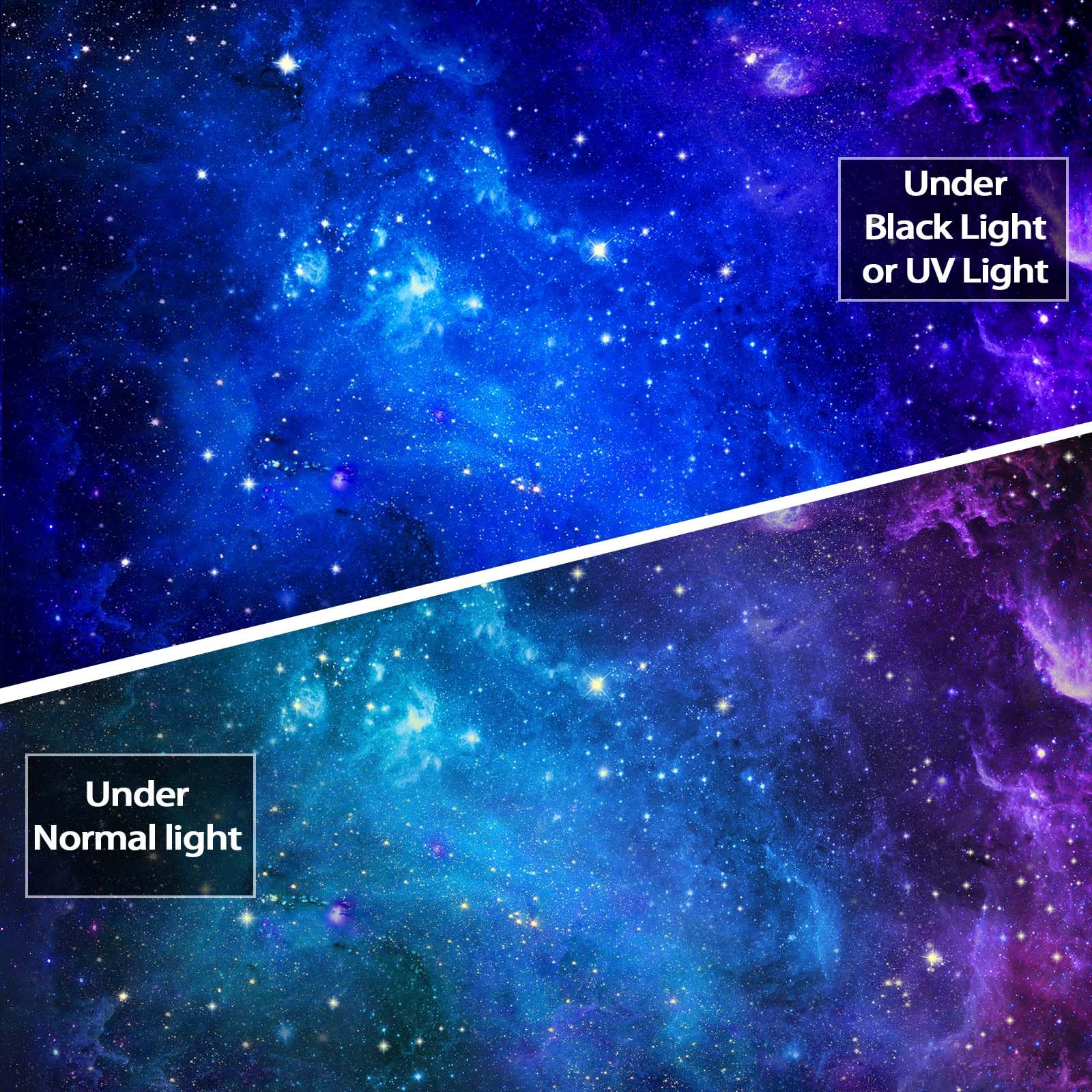 Faxdong Galaxy Universe Space Tapestry, Blacklight Starry Night Sky Mysterious Nebula Stars Ceiling tapestries for Bedroom Backdrop Wall Decor 68×90 inch