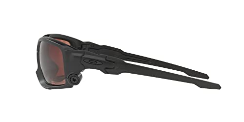 Oakley SI Men's OO9329 Ballistic Shocktube Rectangular Sunglasses, Matte Black/TR22, 61 mm
