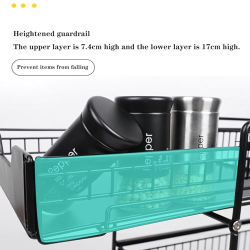 SLDMJFSZ Under Sink Organizers and Storage,2-Tier Sliding Kitchen Cabinet Organization,Multi-Purpose Under Sink Shelf,Black/White,White,Small