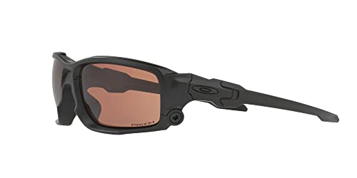 Oakley SI Men's OO9329 Ballistic Shocktube Rectangular Sunglasses, Matte Black/TR22, 61 mm
