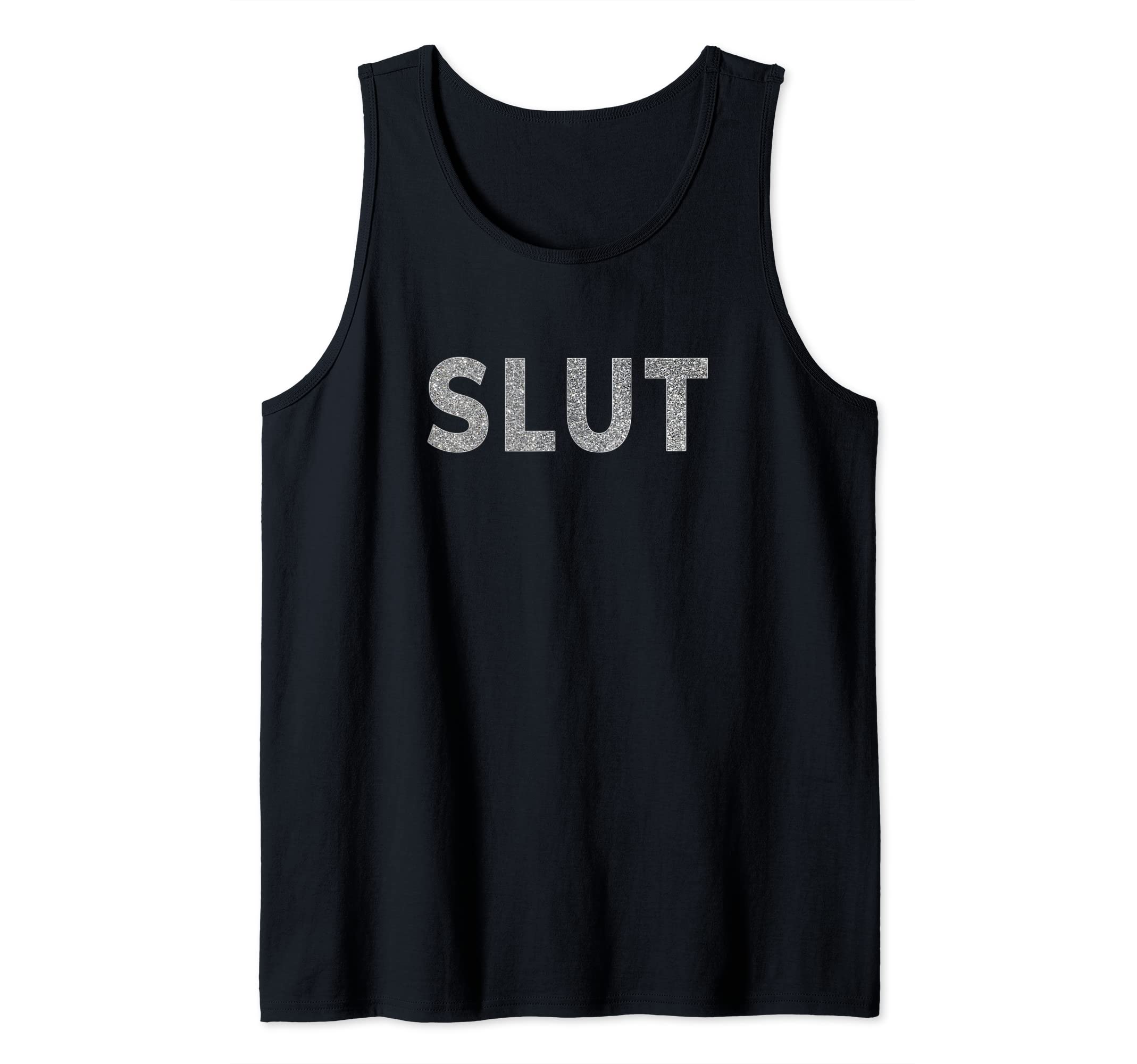 Slut Trash Talk Profane Humor Funny Design Edgy Saying Tank Top