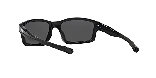 Oakley Men's OO9247 Chainlink Rectangular Sunglasses, Black Ink/Black Iridium Polarized, 57 mm