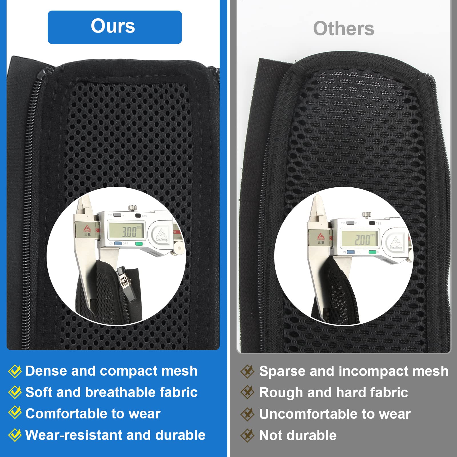 Desing Wish WH-1000XM5 Headband Cover Air Mesh Fabric Replacement Headphone Headband Cushion Pad Cover Compatible with Sony WH-1000XM5 Headphone Headband Protector (Black)