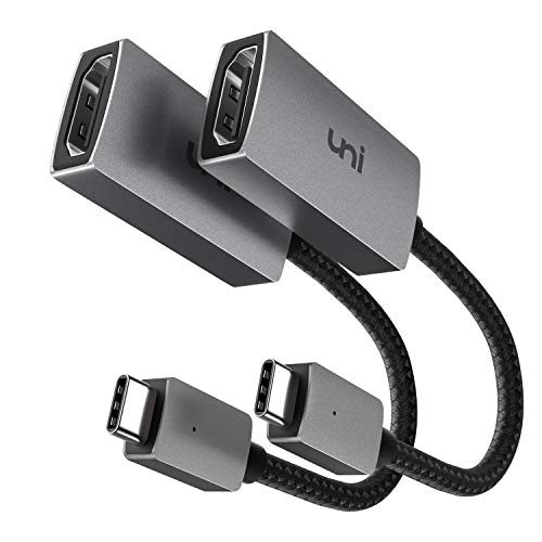 uni USB-C to HDMI Adapter 4K (2-Pack), Aluminum USB Type C (Thunderbolt 3 Compatible) to HDMI Adapter, Compatible with Mac Studio, MacBook Pro/Air, iPad Pro/Air 5, XPS, Surface, S22, and More -Grey