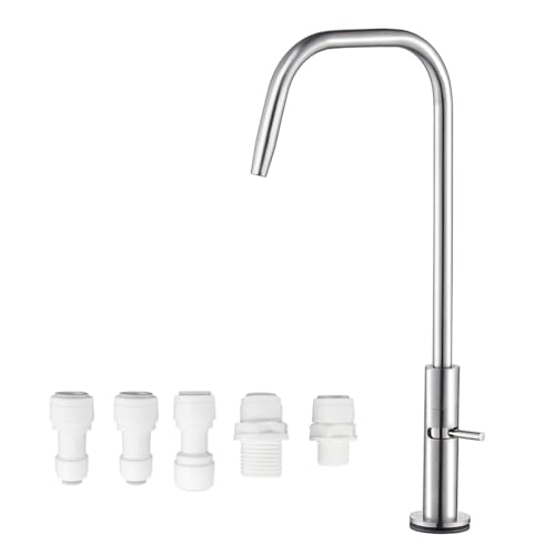 YAFIYGI Drinking Water Faucet for Kitchen Sink, Filtered Reverse Osmosis RO Faucet, 304 Stainless Steel Purified Water Dispenser Faucet
