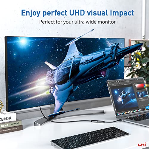 uni USB-C to HDMI Adapter 4K (2-Pack), Aluminum USB Type C (Thunderbolt 3 Compatible) to HDMI Adapter, Compatible with Mac Studio, MacBook Pro/Air, iPad Pro/Air 5, XPS, Surface, S22, and More -Grey