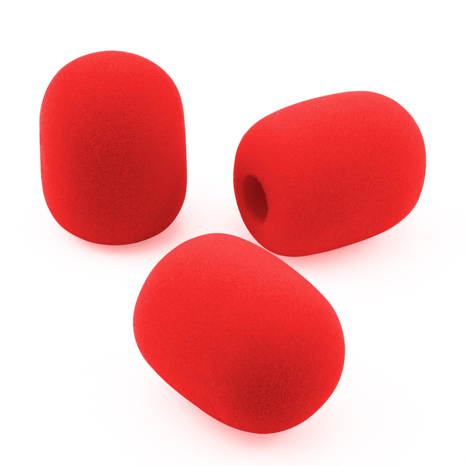 LEFXMOPHY Pop Filter Replacement for SteelSeries Arctis 1 3 5 7 7X 7P 9X Pro Gaming Headset Mic Foam Cover, 3-Pack Red Color Windscreen