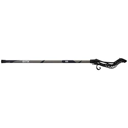 STX Lacrosse Exult 400 Girls Complete Stick with Crux Mesh Pro Pocket, Black (Exult 403)