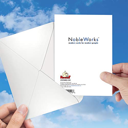 NobleWorks - 1 Birthday Brother Card - Awesome Family Sibling Greeting - Best Brother Ever C9295BRG