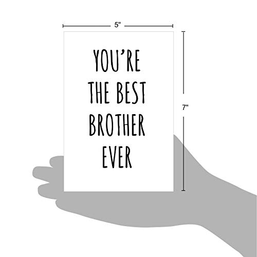 NobleWorks - 1 Birthday Brother Card - Awesome Family Sibling Greeting - Best Brother Ever C9295BRG