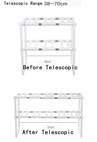 Under Sink Organizers and Storage Shelf,Expandable Cabinet Shelf Organizer Rack for Bedroom Bathroom Storage,Space-Saving Pot Lid Organizer