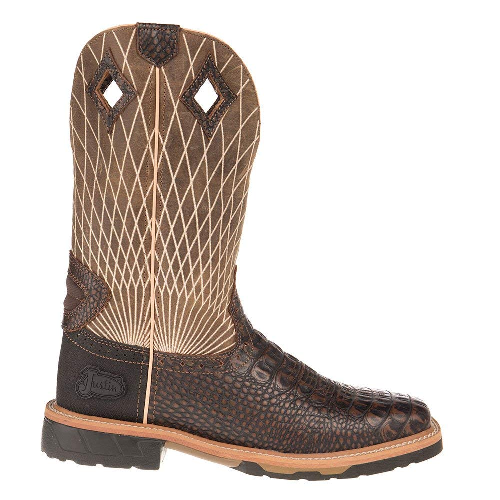 Justin Men's Derrickman Western Work Boot Composite Toe Cognac 12 D(M) US