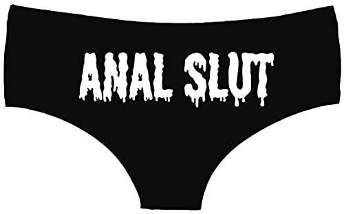 Unique Costume Funny Underwear for Women Funny Womens Underwear Funny Panties cat Underwear for Women (Large/X-Large, Black-Anal Slut)