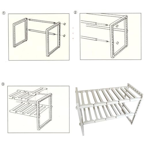 Under Sink Organizers and Storage Shelf,Expandable Cabinet Shelf Organizer Rack for Bedroom Bathroom Storage,Space-Saving Pot Lid Organizer