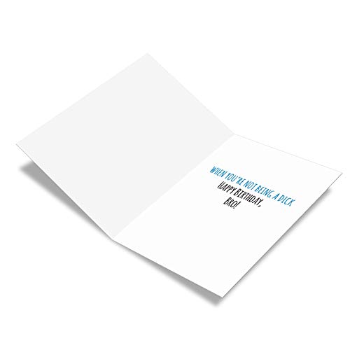 NobleWorks - 1 Birthday Brother Card - Awesome Family Sibling Greeting - Best Brother Ever C9295BRG