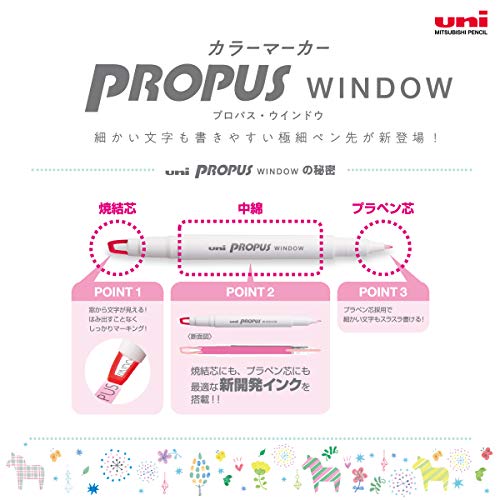 uni Propus Window Smoke Color, 5 Colors Set (Pus-103T 5C3)
