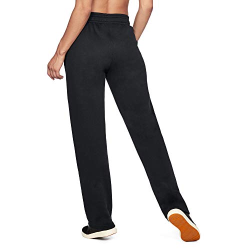 Under Armour Womens Hustle Fleece Pants , Black (001)/White , Large