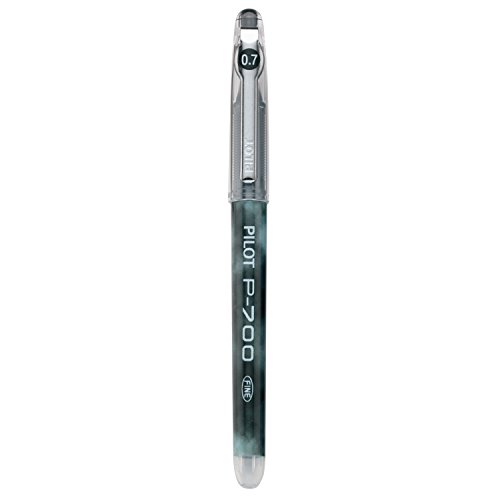 PILOT Precise P-700 Gel Ink Rolling Ball Stick Pens, Marbled Barrel, Fine Point, Black Ink, 12-Pack (38610)