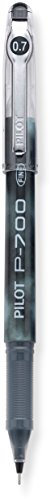 PILOT Precise P-700 Gel Ink Rolling Ball Stick Pens, Marbled Barrel, Fine Point, Black Ink, 12-Pack (38610)