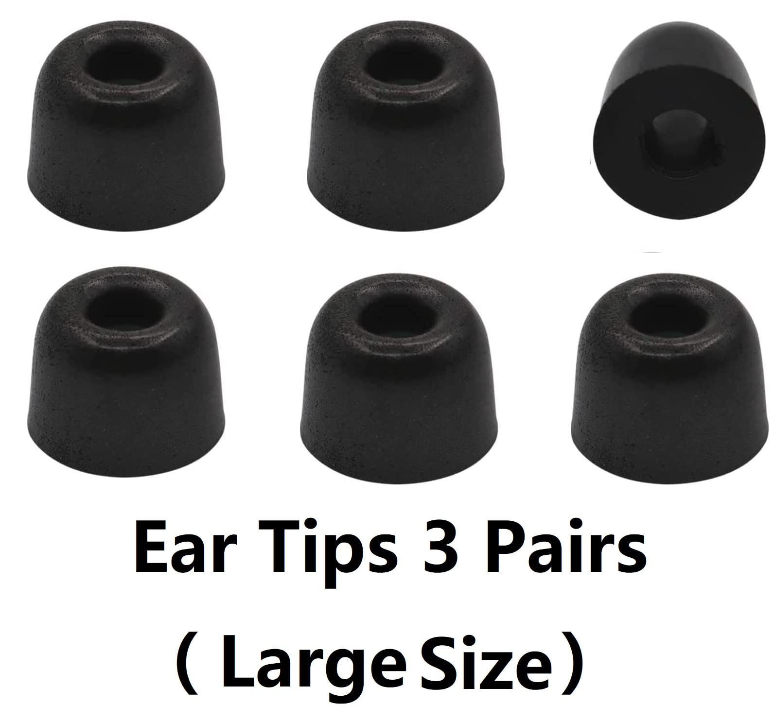 JNSA Replacement for Sony WF-1000XM4 1000XM5 C700n Linkbuds S Memory Foam Ear Tips Noise Canceling Foam Eartips Ear Plug Ear Tip L Size 3 Pairs, [Fit in Case], Black,Large Size (Foam4XM4B3PL)