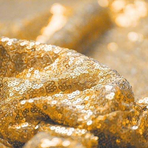 WISPET Gold Sequin Backdrop Curtains 1 Panel 8FTx8FT Glitter Gold Photo Backdrop Drapes Party Wedding Baby Shower Curtain Sparkle Photography Background