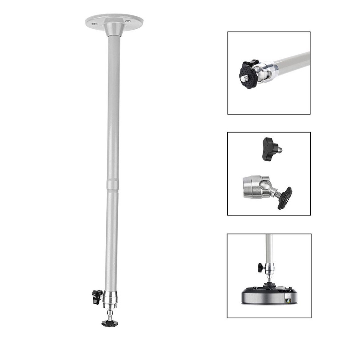 Ivosmart Mini Projector Wall Ceiling Mount Hanger 5KG Load Mounting Bracket for Mini Projector Camera with 9.3" Extension Pole