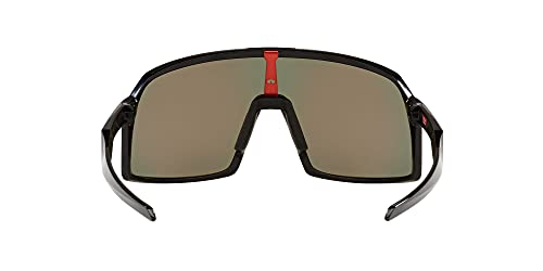 Oakley Men's OO9462 Sutro S Rectangular Sunglasses, Polished Black/Prizm Ruby, 28 mm