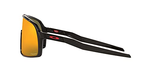 Oakley Men's OO9462 Sutro S Rectangular Sunglasses, Polished Black/Prizm Ruby, 28 mm