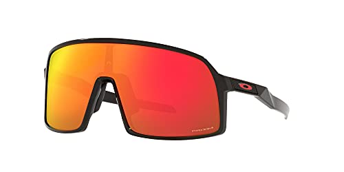 Oakley Men's OO9462 Sutro S Rectangular Sunglasses, Polished Black/Prizm Ruby, 28 mm