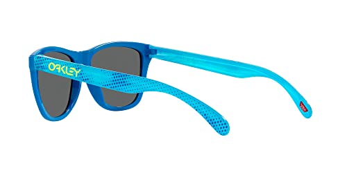 Oakley Men's OO9013 Frogskins Square Sunglasses, Hi Res Polished Sapphire/Prizm Black, 55 mm