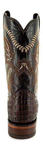 Soto Boots Men's Caiman Belly Print Cowboy Boots H4001 (Brown,11)
