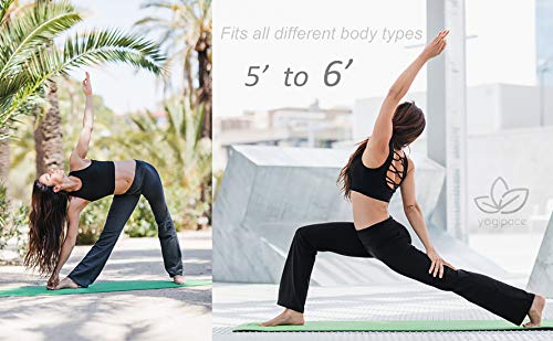 Yogipace 27"/28"/29"/30"/31"/32"/33"/35"/37" Inseam,Petite/Regular/Tall, Women's Bootcut Yoga Pants Long Workout Pants, 27", Black Size XXL