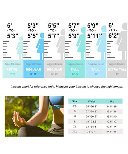 Yogipace 27"/28"/29"/30"/31"/32"/33"/35"/37" Inseam,Petite/Regular/Tall, Women's Bootcut Yoga Pants Long Workout Pants, 27", Black Size XXL