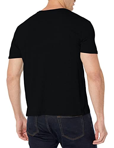 Lacoste Men's Short Sleeve V-Neck Pima Cotton Jersey T-Shirt, Black, Medium