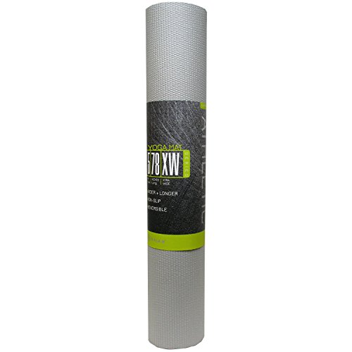 Gaiam Athletic Yoga Series dynaMAT Xtra-Wide Mat, Black/Gray, 5mm