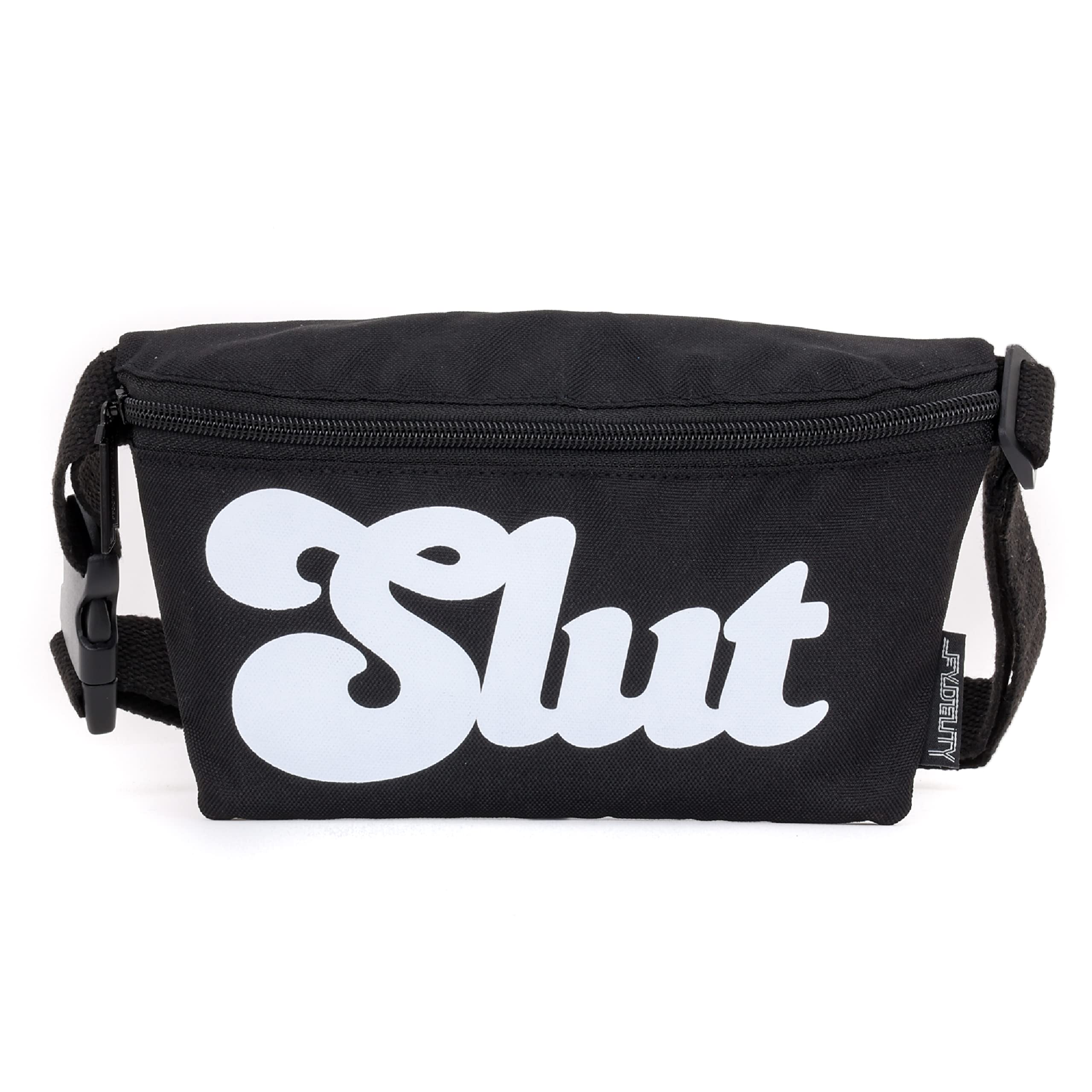 FYDELITY NC-17 90s Black Fanny Pack Crossbody Bags for Women Festival Bag Small Fanny Packs for Women Fashionable Concert Rave Accessories Fanny Pack for Men Womens Fashion Waist (83033)