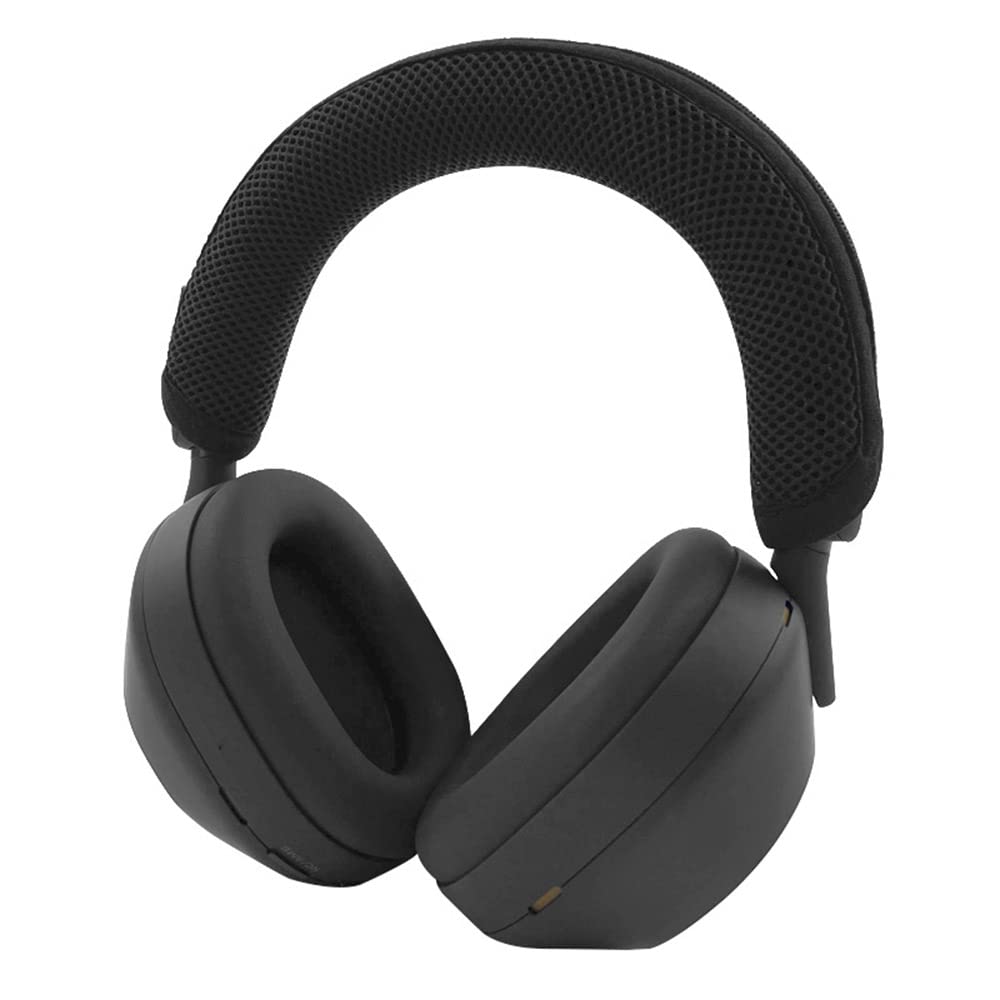 Headband Cover Pad for Sony WH-1000XM5 Headphone, Headset Headband Protector Cushion Replacement with Zipper (Black)