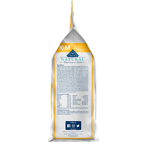 Blue Buffalo Natural Veterinary Diet K+M Kidney + Mobility Support Dry Cat Food, Chicken 7-lb bag